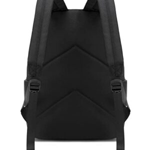 Abshoo Lightweight Backpack for School Classic Basic Water Resistant Casual Daypack Plain Bookbag (Black)