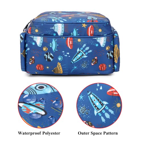 NaOHshp School Backpack for Boys, Cute Space Backpack for Kids Elementary Middle School Bag Bookbag