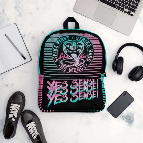 Ripple Junction Cobra Kai Yes Sensei Neon Backpack Officially Licensed