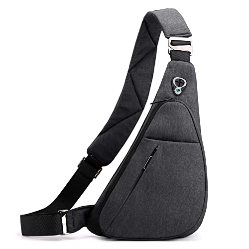 Peicees Sling Bag For Men Women Crossbody Backpack Shoulder Bag Man Purse Personal Pocket Chest Bag For Hiking Travel