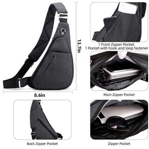 Peicees Sling Bag For Men Women Crossbody Backpack Shoulder Bag Man Purse Personal Pocket Chest Bag For Hiking Travel