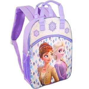 Disney Frozen Backpack for Kids, Toddlers - Bundle with Elsa and Anna Elementary School Backpack Including Frozen Stickers, Bookmark, and More (Disney Backpack for Girls)