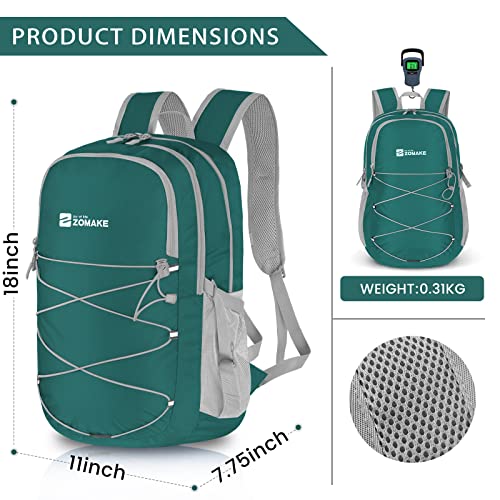 ZOMAKE Packable Backpack 35L:Lightweight Hiking Backpacks - Foldable Water Resistant Back Pack Travel Day Pack for Camping Outdoor Hiking (Olive green)