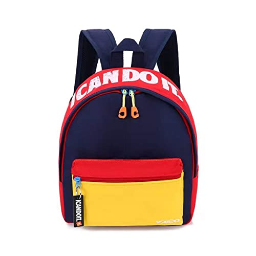 KEBI Little Kids Backpack for Boys Girls Toddler Backpack Fits 3 to 6 years Old 13.8 inch Minni School Bag Navy Yellow