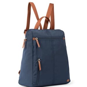 The Sak Women's Recycled Esperato Backpack in Nylon, Spacious Bag with Adjustable Back Strap, Navy II, One Size