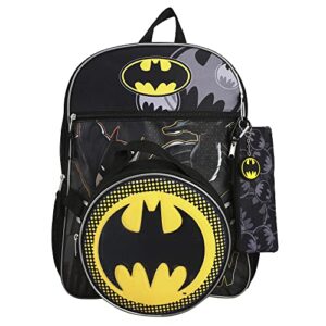 Bioworld DC Comic Book Batman Symbol 5-Piece Backpack Accessory Set for boys