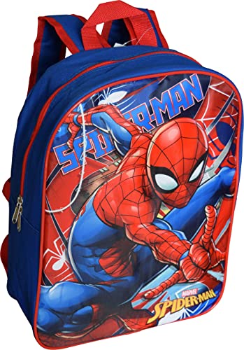 Ruz Spiderman 15" School Bag Backpack (Blue-Red)