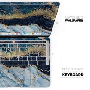 Design Skinz Foiled Marble Agate Full-Body Wrap Scratch Resistant Decal Skin-Kit Compatible with MacBook 13" Pro M1 (A2338)