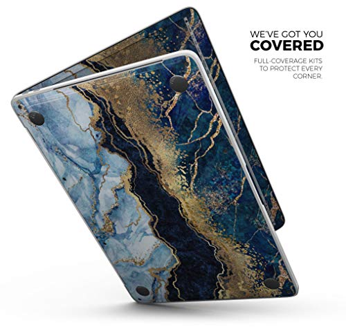 Design Skinz Foiled Marble Agate Full-Body Wrap Scratch Resistant Decal Skin-Kit Compatible with MacBook 13" Pro M1 (A2338)