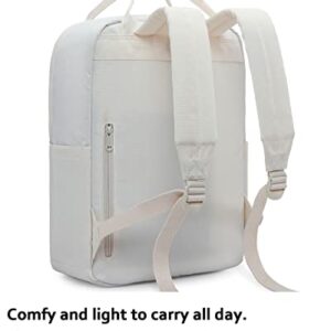 HotStyle DAYBREAK Casual Backpack, Stylish for School, Travel & College, Beige white