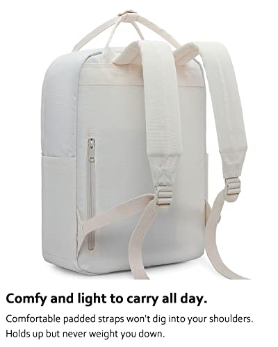 HotStyle DAYBREAK Casual Backpack, Stylish for School, Travel & College, Beige white