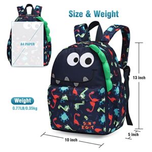 SUN EIGHT Toddler Backpack, Cute Dinosaur Backpack, Kids Backpack Small Cartoon School Bookbags Travel Bags for Baby Girl Boy For 1-5 Years old