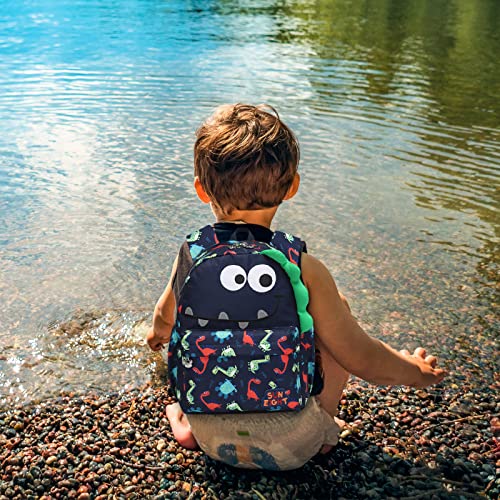 SUN EIGHT Toddler Backpack, Cute Dinosaur Backpack, Kids Backpack Small Cartoon School Bookbags Travel Bags for Baby Girl Boy For 1-5 Years old