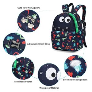 SUN EIGHT Toddler Backpack, Cute Dinosaur Backpack, Kids Backpack Small Cartoon School Bookbags Travel Bags for Baby Girl Boy For 1-5 Years old