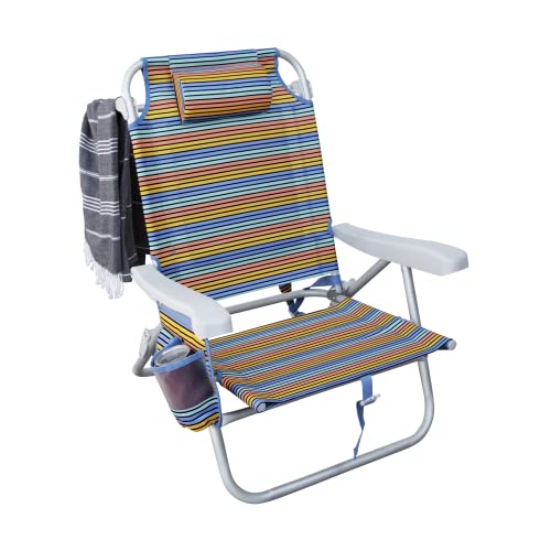 Hurley Deluxe Backpack Beach Chair, One Size, Sunset