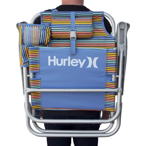 Hurley Deluxe Backpack Beach Chair, One Size, Sunset