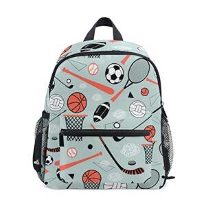 selerdon kid's toddler backpack basketball soccer baseball schoolbag for cute boys girls, daycare school children kindergarten bag preschool nursery travel purse bag