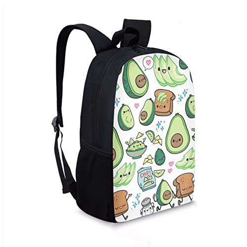 JEOCODY Green Avocado Print Kindergarten Children Bag Elementary School Bookbag Preschool Nursery Travel Bag