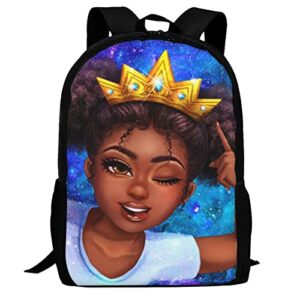 iagm african women backpack black girl magic school bookbag daypack for teens girls durable