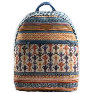 Maison d' Hermine Backpack Cotton Shoulder Backpack with Small Pouch Lightweight Bag for Travel Work Beach Perfect for Women & Men (Ikat - Ikatan)