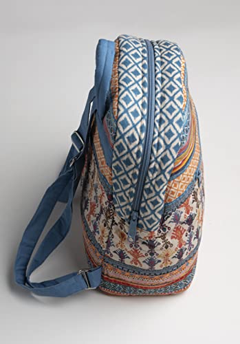 Maison d' Hermine Backpack Cotton Shoulder Backpack with Small Pouch Lightweight Bag for Travel Work Beach Perfect for Women & Men (Ikat - Ikatan)