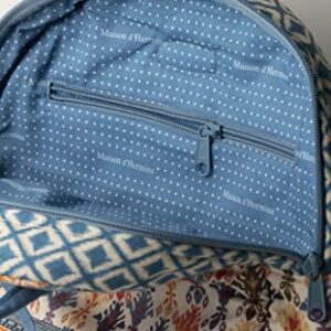 Maison d' Hermine Backpack Cotton Shoulder Backpack with Small Pouch Lightweight Bag for Travel Work Beach Perfect for Women & Men (Ikat - Ikatan)