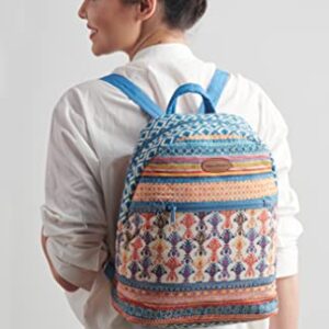 Maison d' Hermine Backpack Cotton Shoulder Backpack with Small Pouch Lightweight Bag for Travel Work Beach Perfect for Women & Men (Ikat - Ikatan)