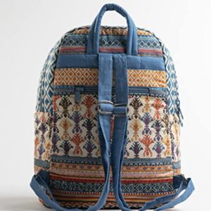 Maison d' Hermine Backpack Cotton Shoulder Backpack with Small Pouch Lightweight Bag for Travel Work Beach Perfect for Women & Men (Ikat - Ikatan)