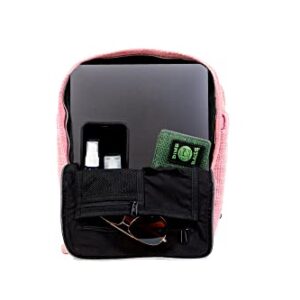 DIME BAGS Hot Box Extra | Hemp Daypack Backpack | Iconic Silhouette and Tons of Space (Pink)