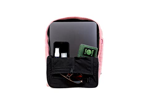 DIME BAGS Hot Box Extra | Hemp Daypack Backpack | Iconic Silhouette and Tons of Space (Pink)