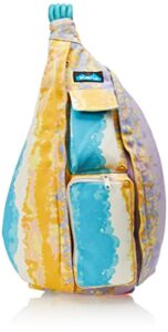 kavu go time bi-fold crossbody wallet with rope strap - beach tie dye