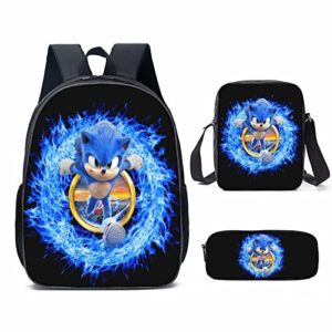 heryuuk teen boys school backpack set 3 piece shoulder bag + pencil case.3pcs backpack11