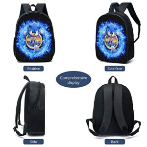 Heryuuk Teen Boys School Backpack Set 3 Piece Shoulder Bag + Pencil Case.3pcs backpack11