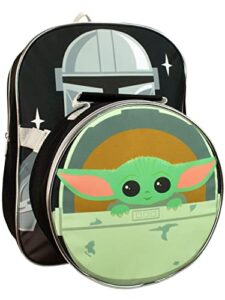 star wars kids backpack and lunchbag set mandalorian multicolored