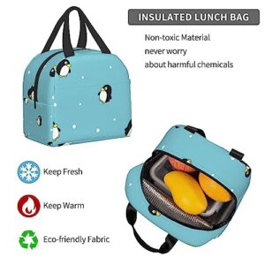 xubrextas 2pcs Backpack Set For Boys, Cartoon Penguin Backpacks And Lunch Box For Girl Elementary Bags Teens Bookbags