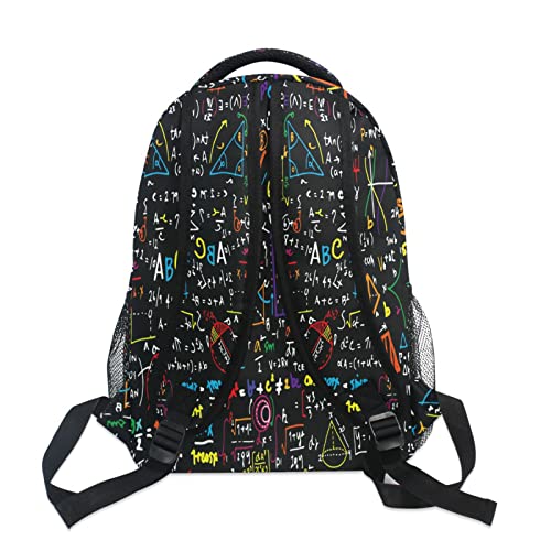 AUUXVA Math Education Geometrical Kids Backpack for Boys Girls,Plots Formulas 16 Inch School Backpack for Elementary Preschool Kindergarten Bookbags for Teens Children Women Men College Travel Bag