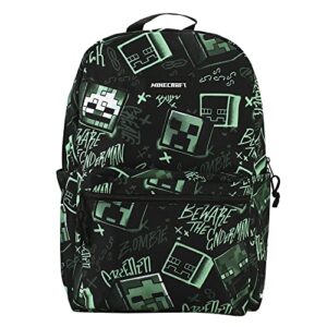 bioworld minecraft creeper heads black backpack