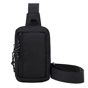 ousawig small sling bag for men crossbody sling backpack sling chest bag shoulder bag one strap backpack travel hiking walking (black4)