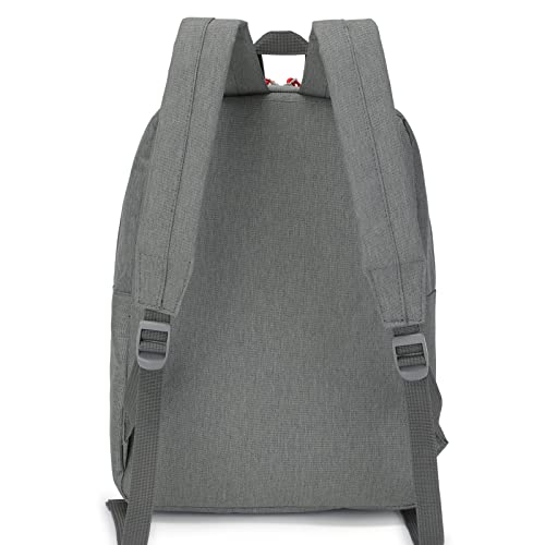 Veious Kids Backpack for Boys & Girls, 15 inch Toddler School Backpacks, Grey Blue