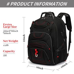 Boniyee Laptop Backpack for Men - Travel Backpack with USB Charging Port for Daily Commutes and Travel -College Backpack Men - Gifts for Men - Waterproof - Black