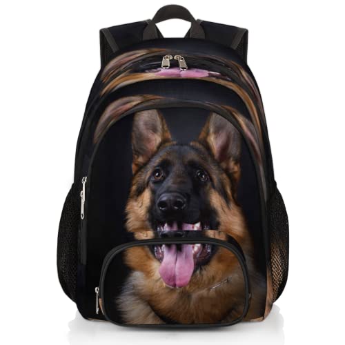 Dog German Shepherd Bookbag School Backpack Teens Girls Boys Schoolbag Shoulder Computer Hiking Gym Travel Casual Travel Daypack