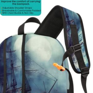 Sea Octopus Kraken Bookbag School Backpack Teens Girls Boys Schoolbag Shoulder Computer Hiking Gym Travel Casual Travel Daypack