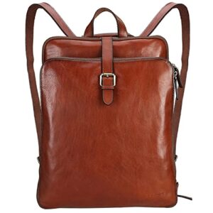 banuce full grain italian leather convertible backpack purse for women travel laptop backpack with luggage strap