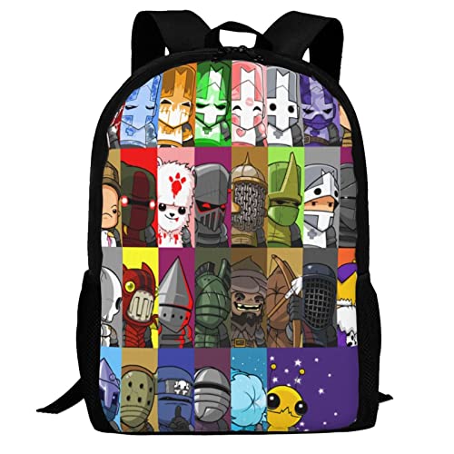 Casual Backpack Castle_Knights_Crashers Unisex High Capacity Shoulders Bag Students Schoolbag Travel Bags