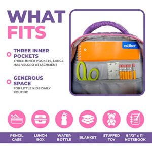 Toddler Backpack for Girls, Cute 13” Daycare PreSchool Kindergarten Elementary School Girl Backpacks with Water Bottle Pocket Holder, Insulated Padded Bags for Toddlers Kids Travel Bag, Purple Unicorn