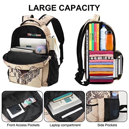 Greenfi 17 Inch Travel Laptop Backpack School Backpack Bag Bookbags Travel Bags Lightweight Backpack for Women Men