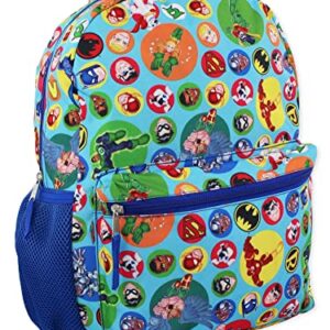 DC Super Friends Boys Girls 16" School Backpack (One Size, Blue)