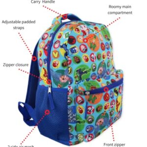 DC Super Friends Boys Girls 16" School Backpack (One Size, Blue)