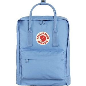 fjällräven kånken unisex travel backpack - side slip pocket - adjustable shoulder straps - dual top handles ultramarine one size one size