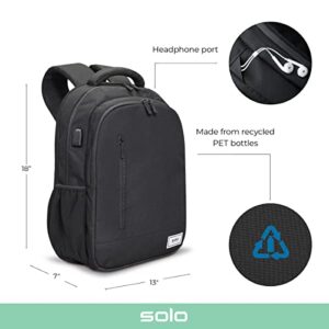 Solo Re:Define Laptop Backpack, Black, 15.6"